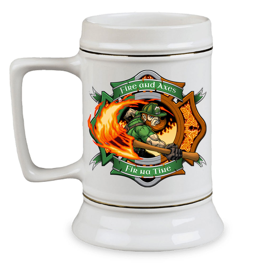 Fir Na Tine Irish Firefighter 22 oz Ceramic Custom Stein